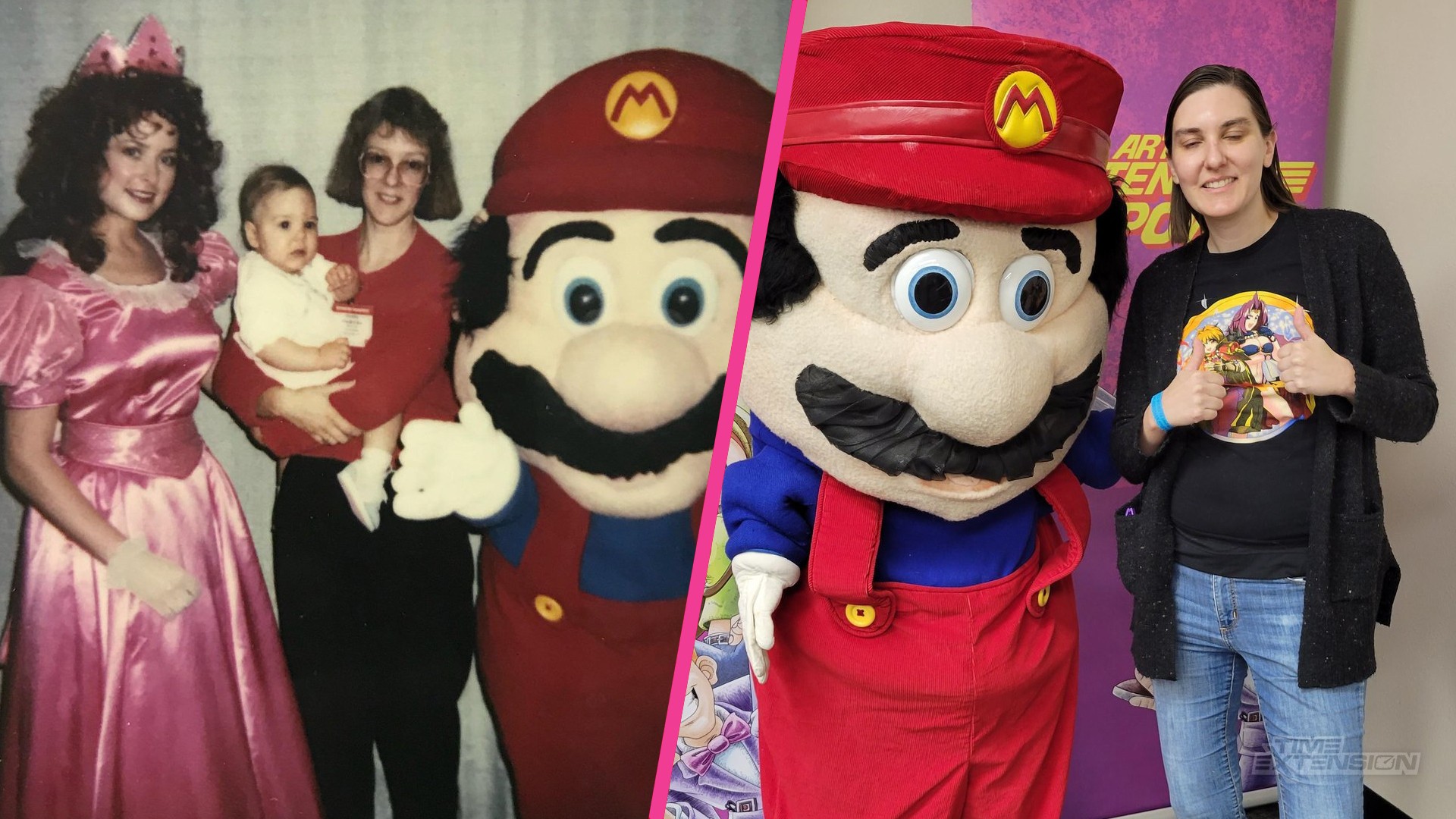 Random: Mario Mascot Costume Photo Recreated 34 Years Later | Time ...